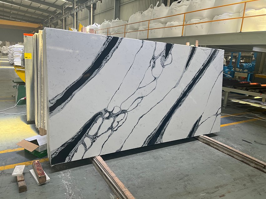 panda white stone slab - Miya Stones