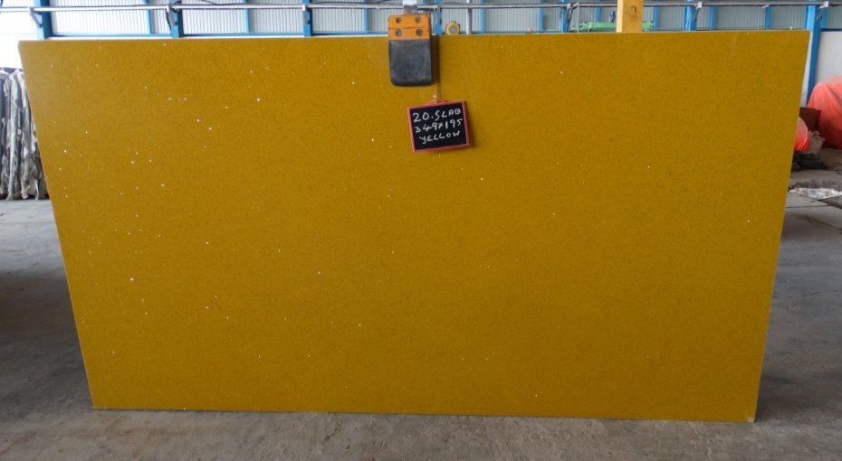 yellow quartz stone slab - Miya Stones